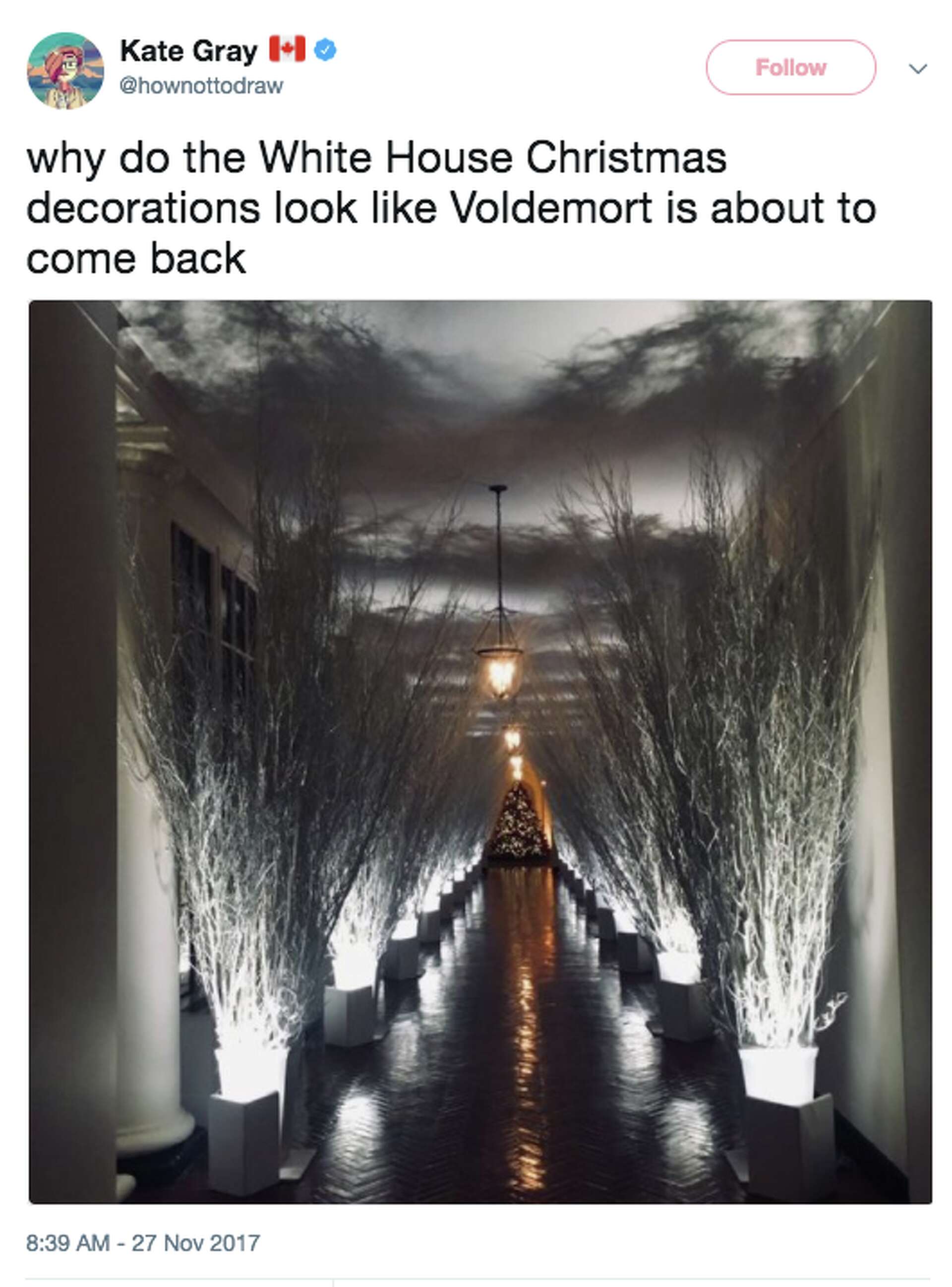 Memes mock Melania Trump's White House Christmas decorations
