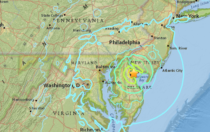 Magnitude 4.4 earthquake strikes near Dover, Delaware