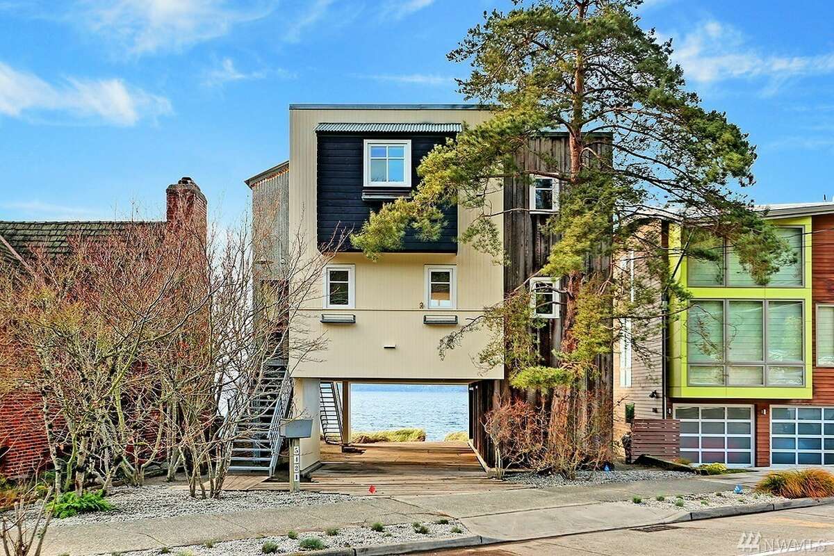 West Seattle home features unique garage that opens to beach views