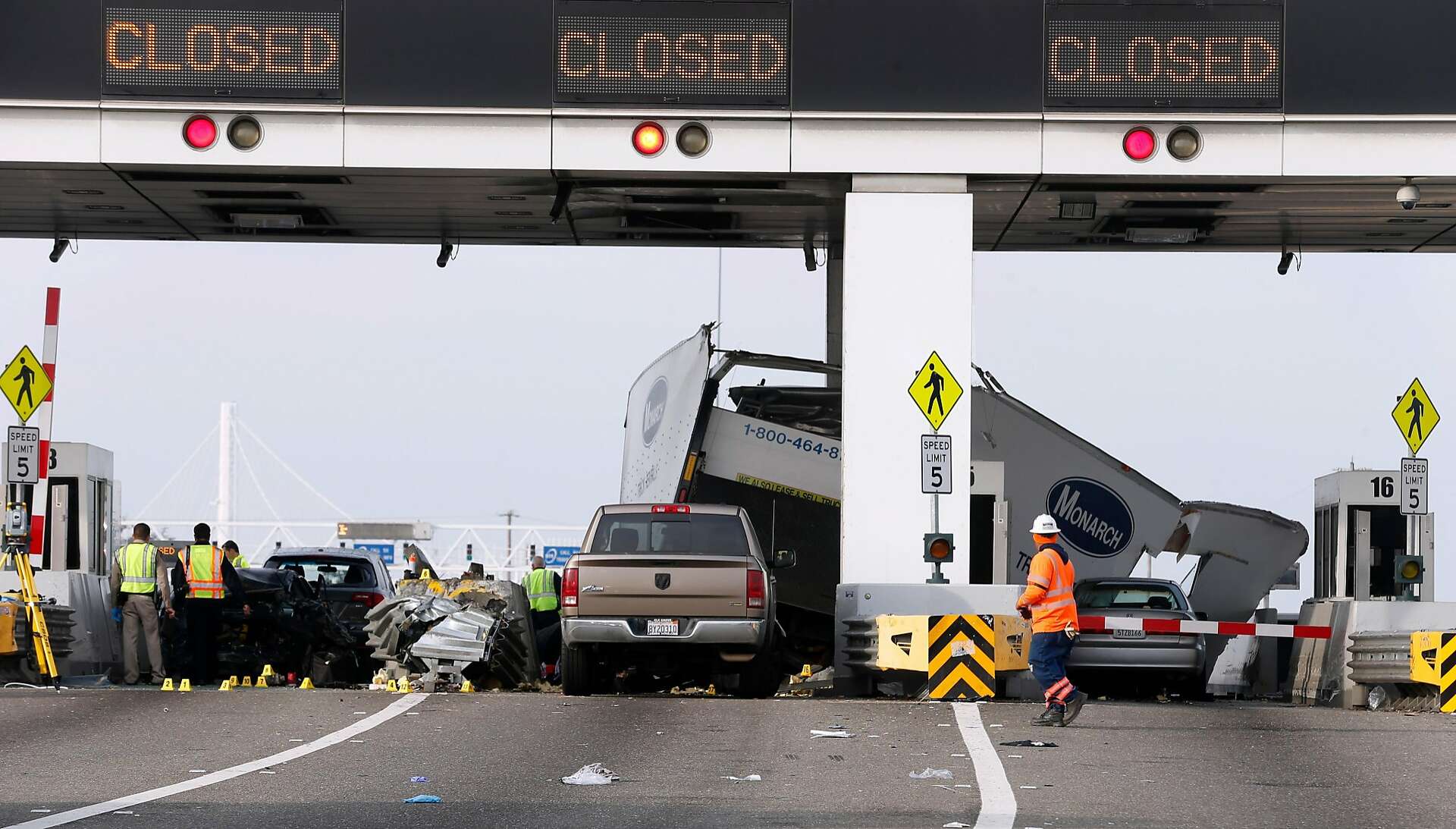 Driver remains in hospital after crash that killed Bay Bridge toll taker