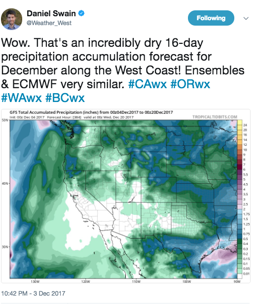 High-pressure ridge settles along West Coast: Is it ever going to rain ...
