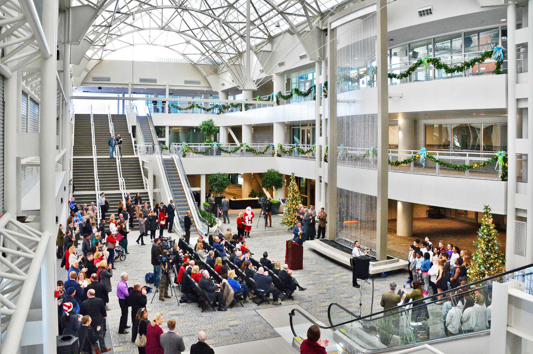 Times Union Center atrium switch is flipped for holidays