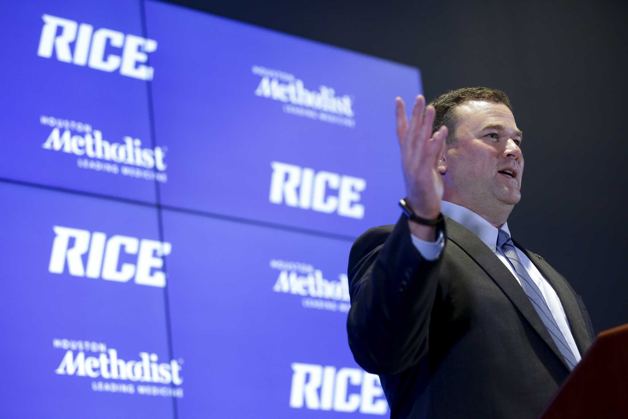 New Rice coach wants old-school, hi-tech football