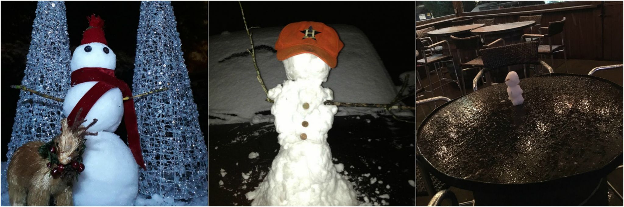Snowmen are slowly taking over Houston