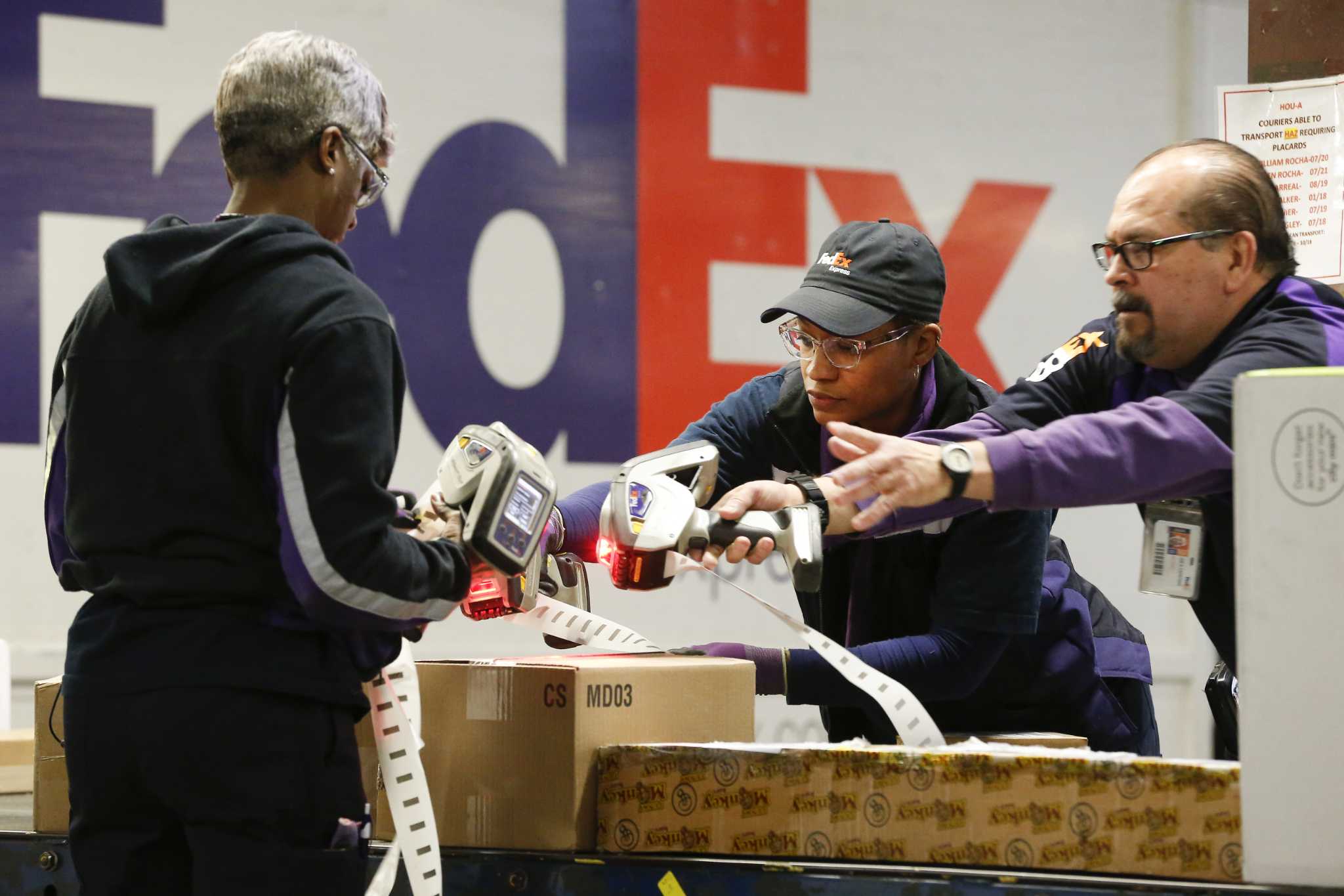 FedEx works around the clock to deliver holiday packages