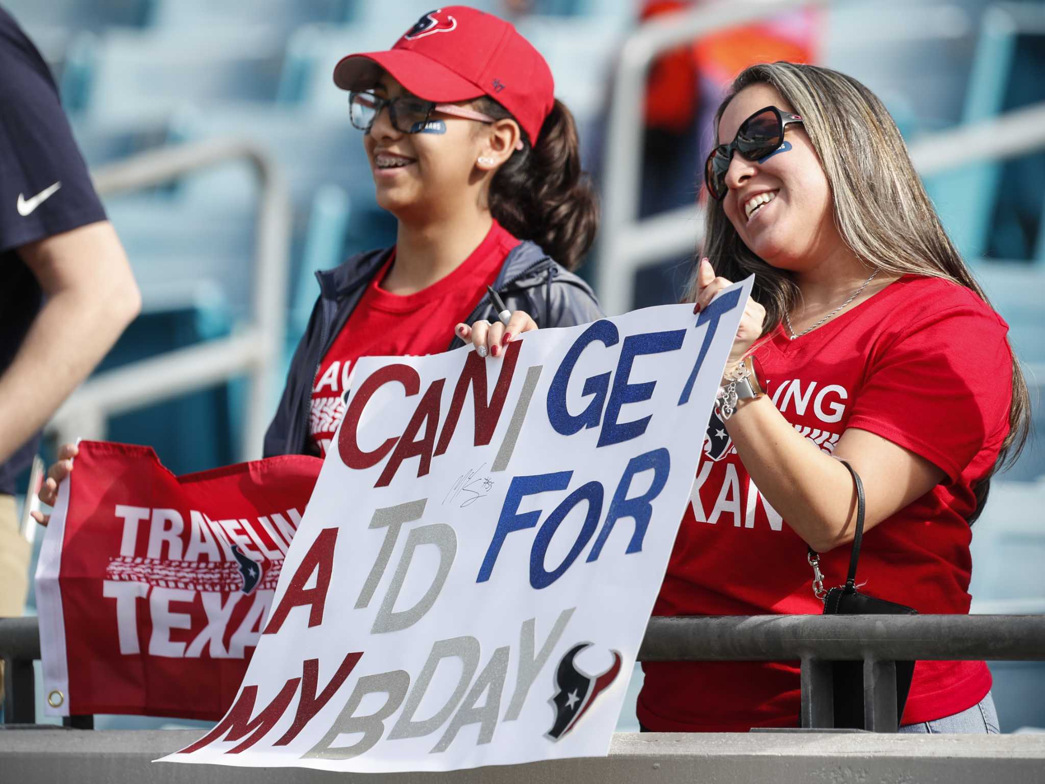 Texans fans gather at EverBank Field for game against Jaguars