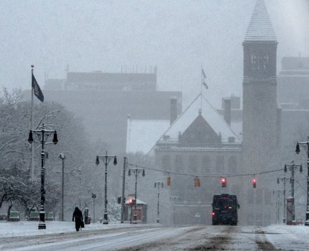 Snow gives way to winds and a chilly week ahead