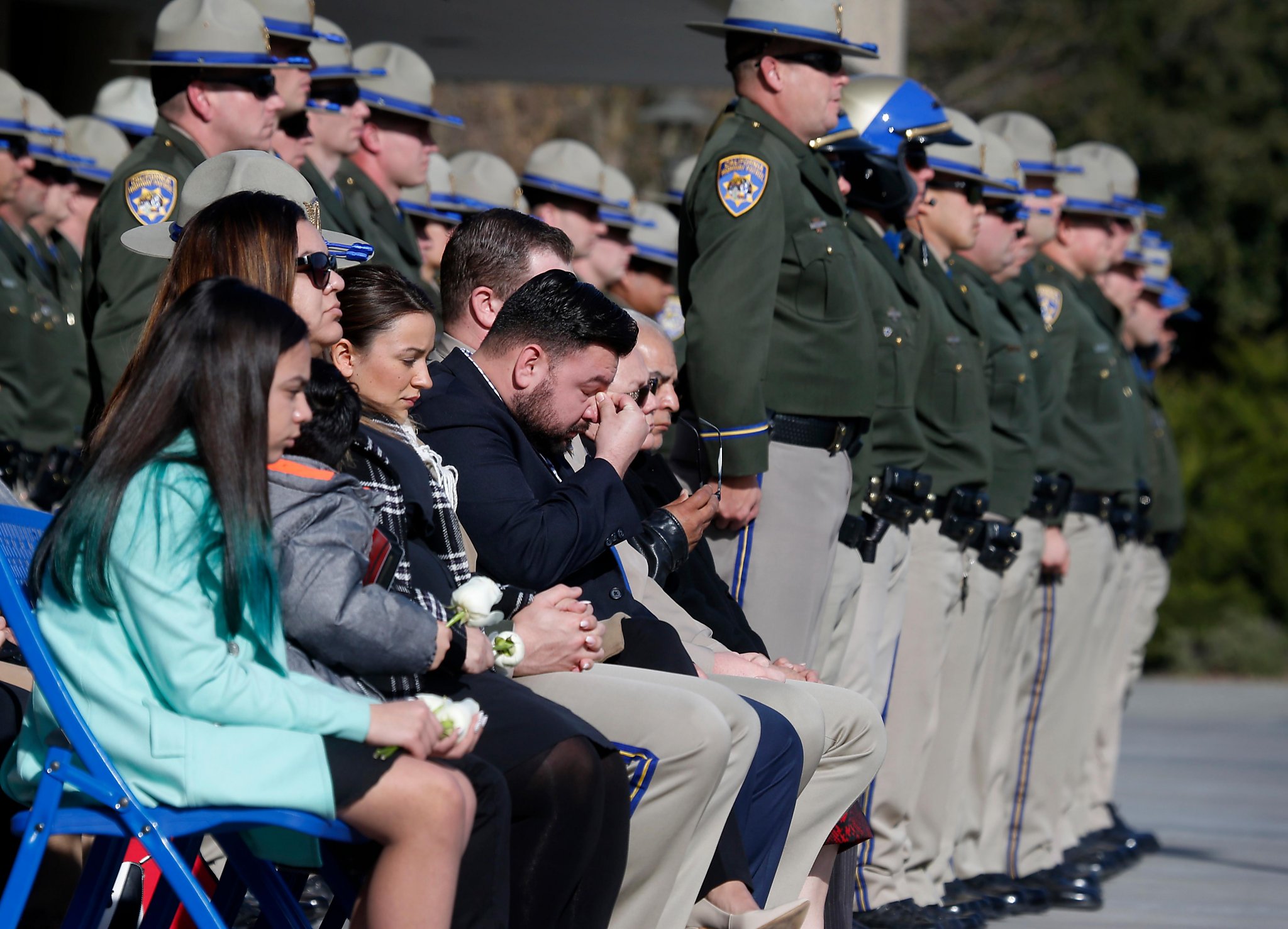 Sea of law enforcement joins family in mourning CHP officer