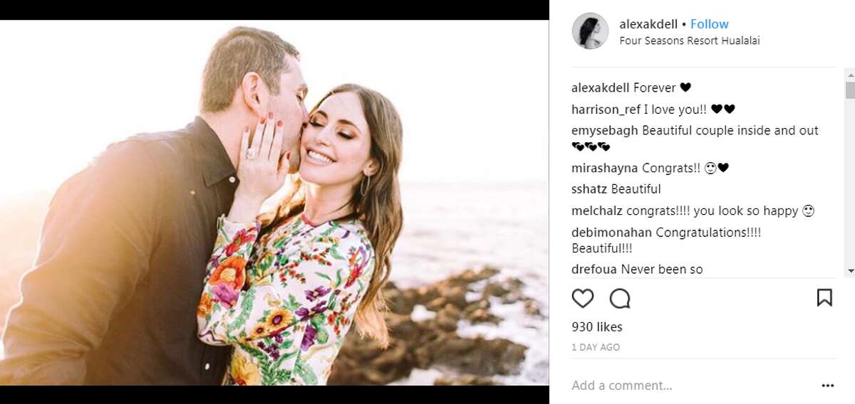 Alexa Dell, heiress to TX billionaire, flaunts $3 million engagement ...