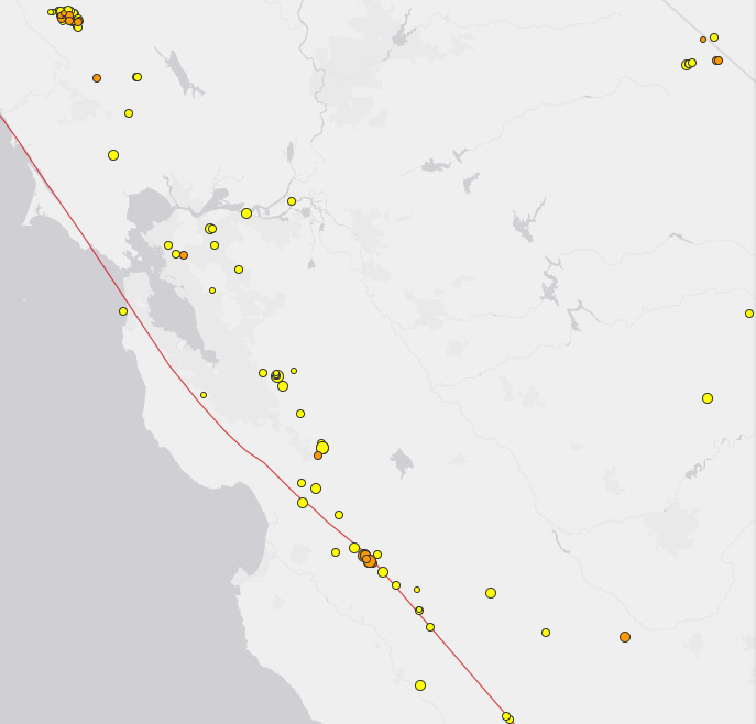Bay Area earthquake cluster that took off Tuesday is still going