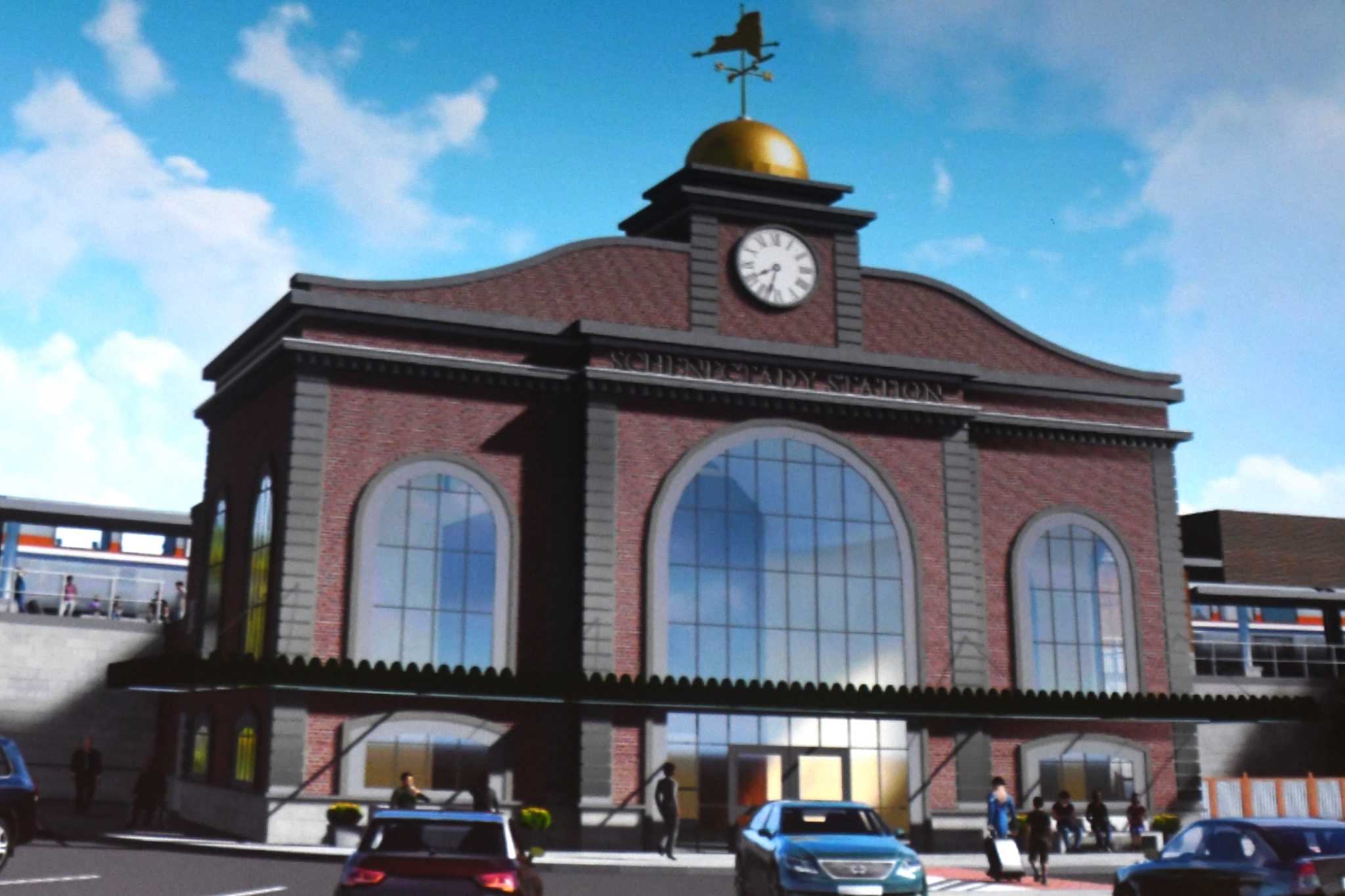 Schenectady train station construction under way