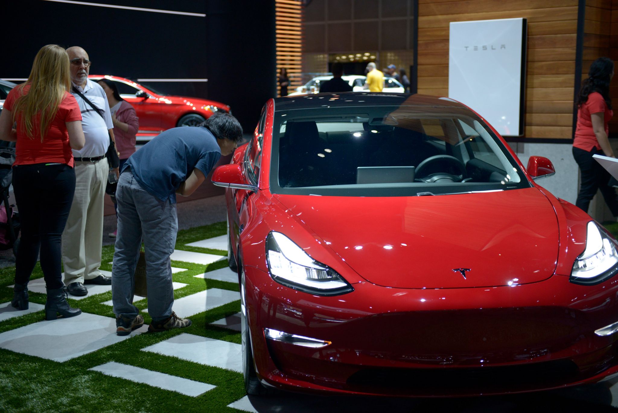 A visit by latest Tesla model to Connecticut causes a stir in Milford