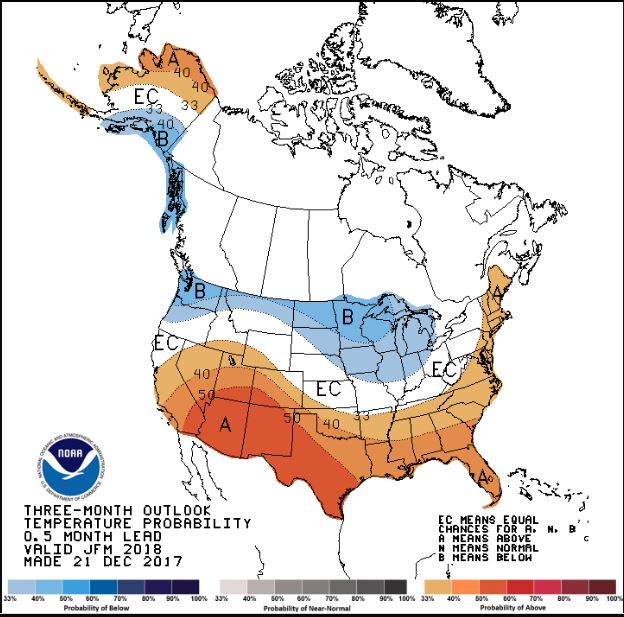NOAA: Seattle to start 2018 colder, wetter than usual