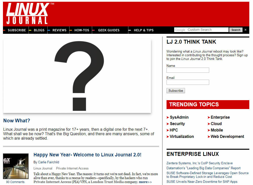 Houston-based Linux Journal is rescued and reborn