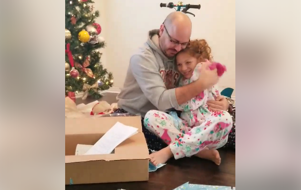 Stepdad Gets The Christmas Present Of A Lifetime When Stepdaughter