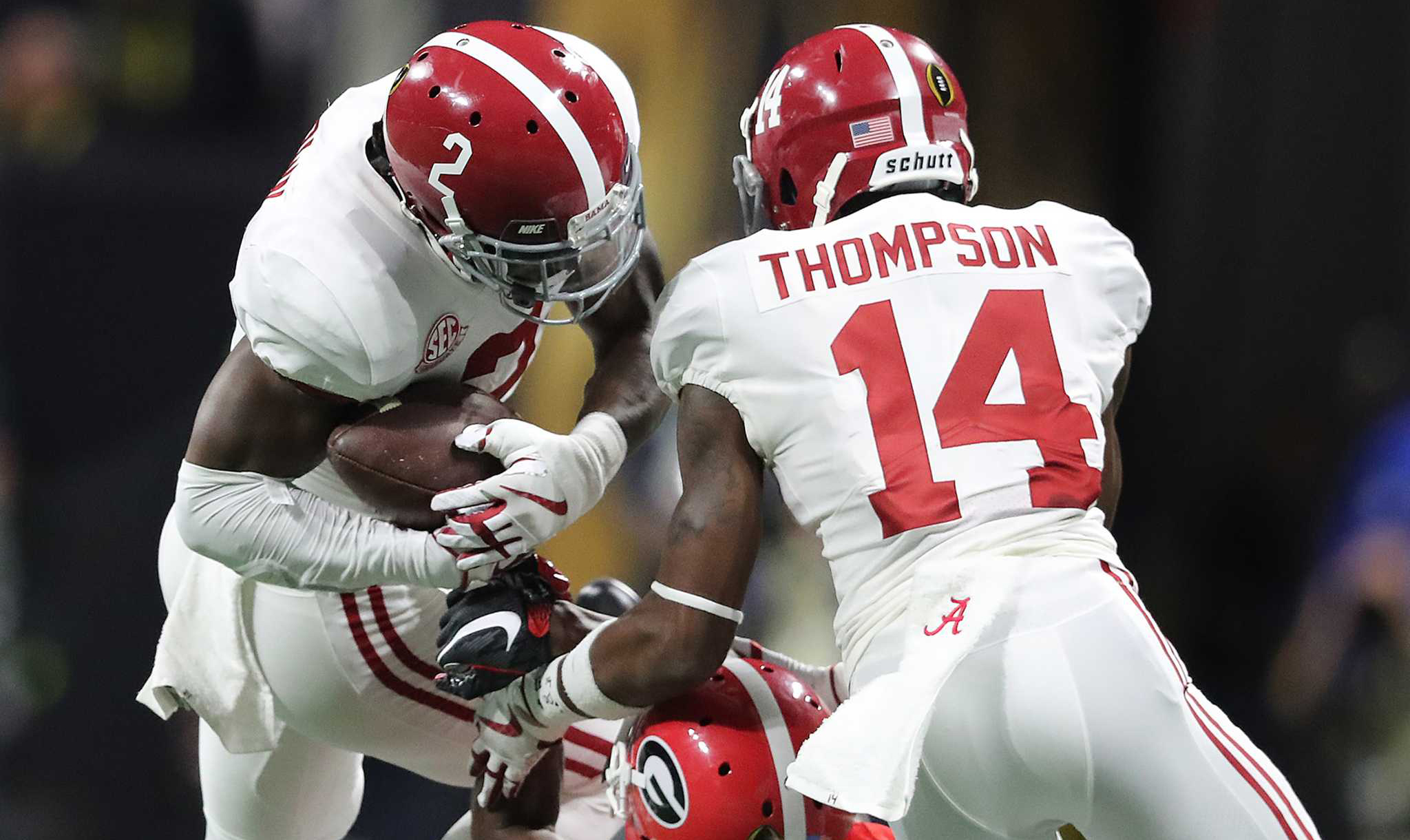 Photos: Tony Brown and Deionte Thompson at the CFP Championship