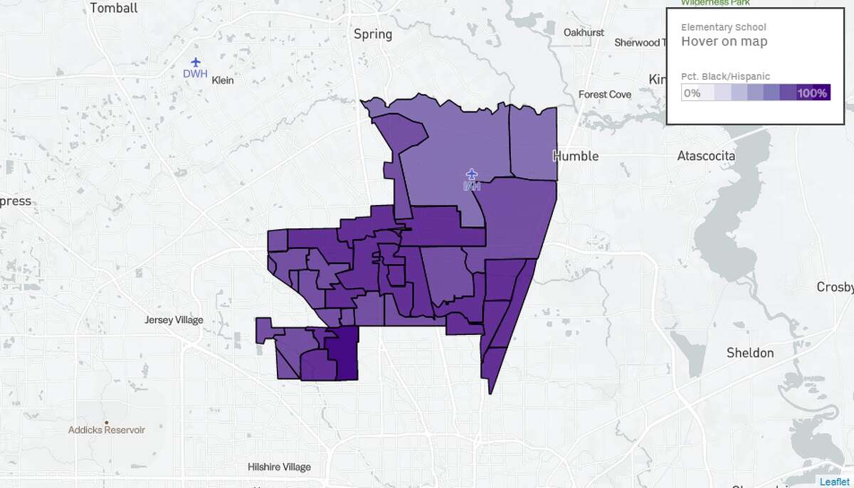 Five maps illustrate Houston's racial-ethnic breakdown by neighborhood