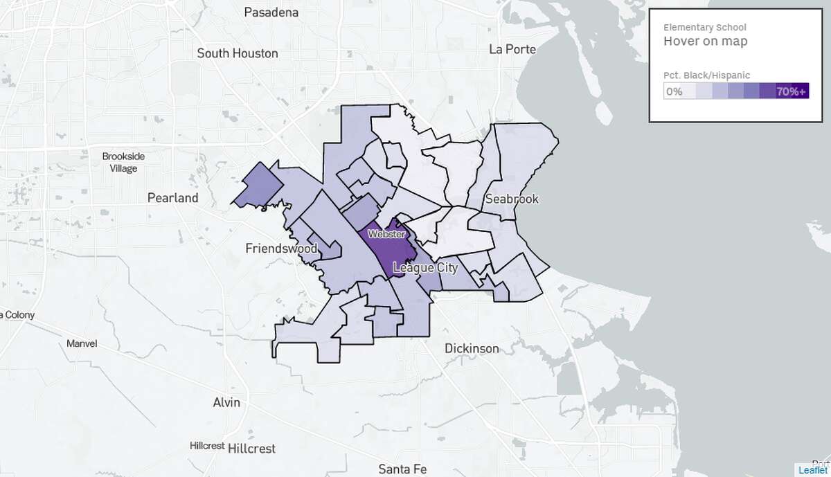 Five maps illustrate Houston's racial-ethnic breakdown by neighborhood