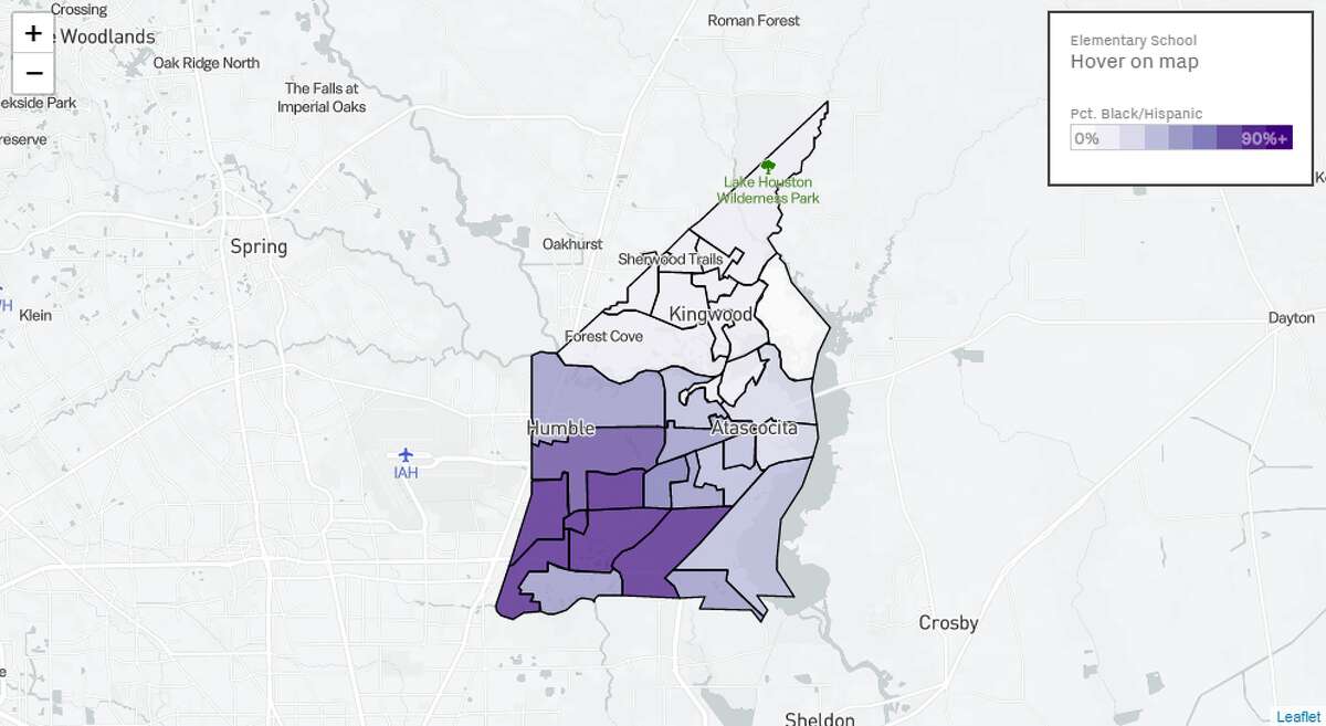 Five maps illustrate Houston's racial-ethnic breakdown by neighborhood