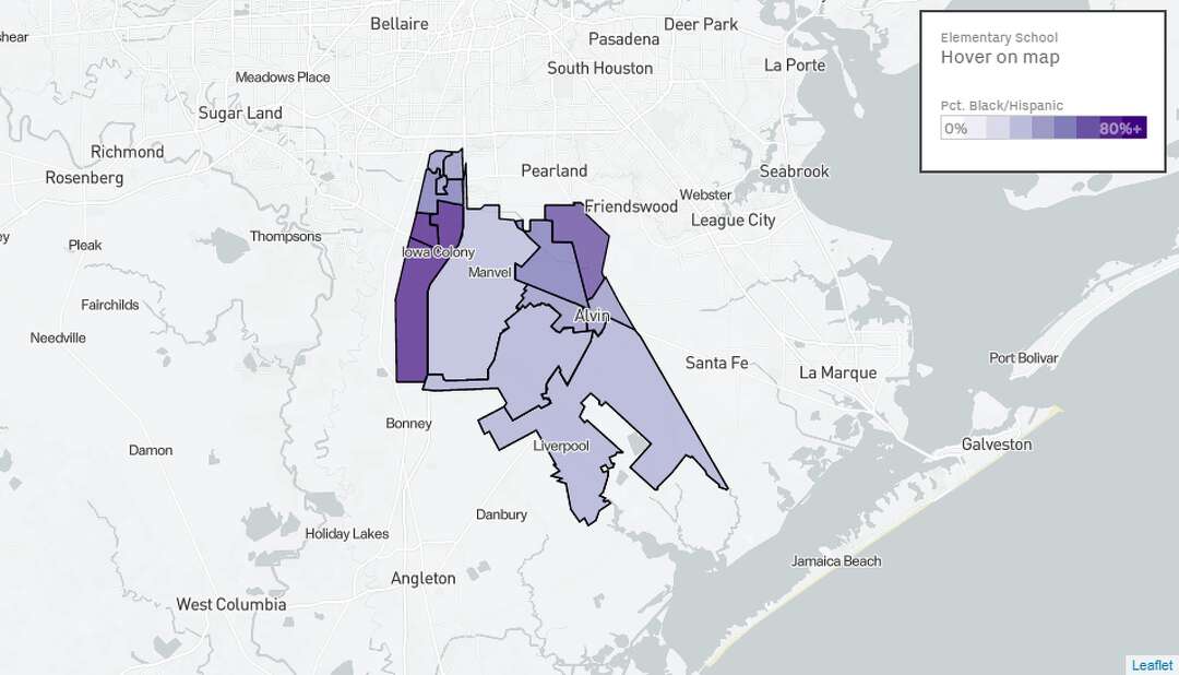 Five maps illustrate Houston's racial-ethnic breakdown by neighborhood