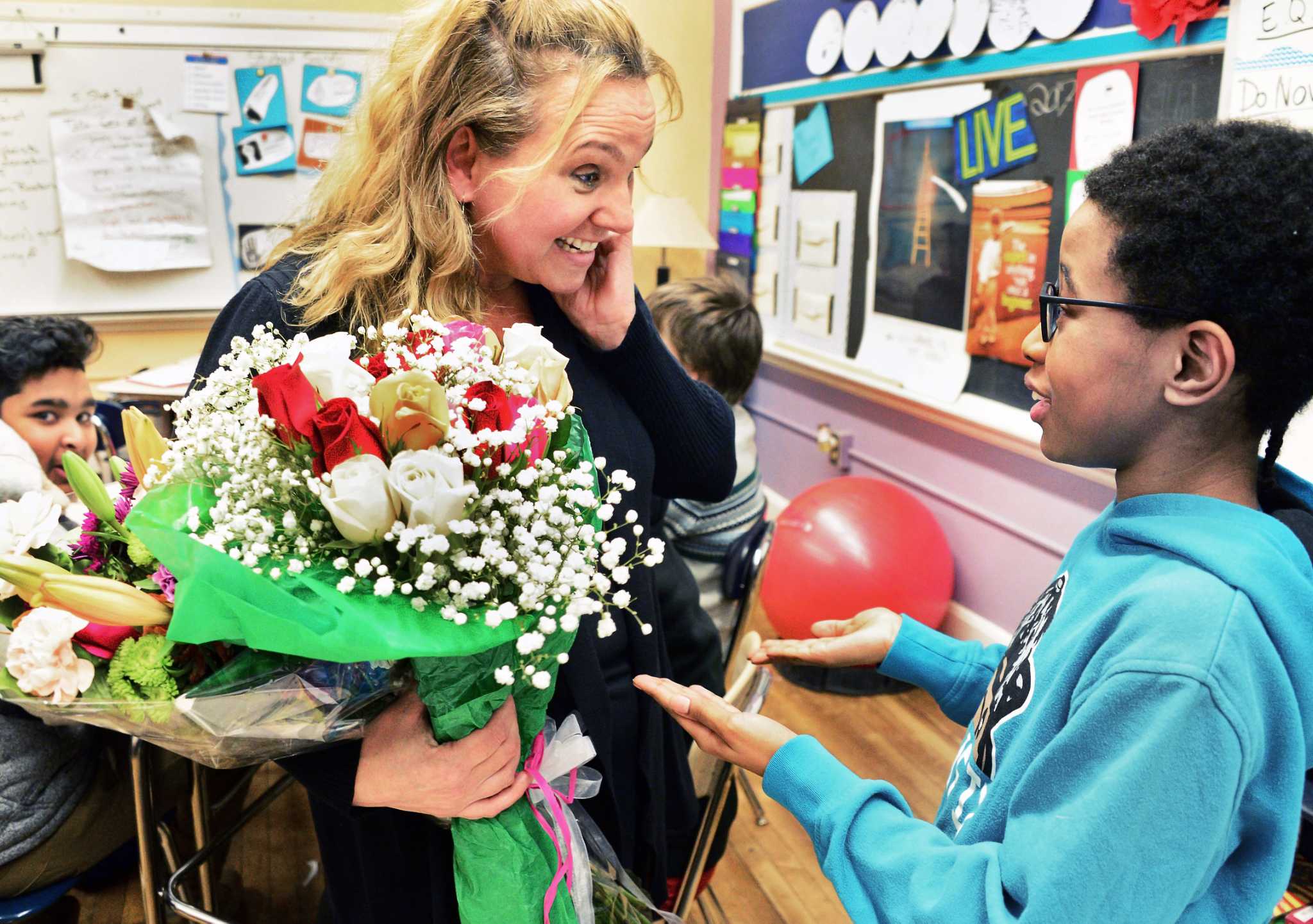 Surprise honor for teacher
