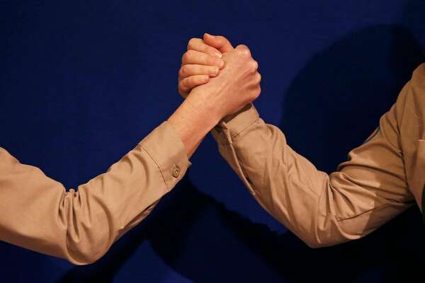 Simple handshake becomes work of art at City Hall - SFChronicle.com