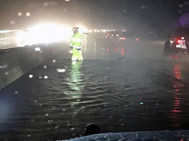 State Police reopened Route 8 in Seymour after flooding