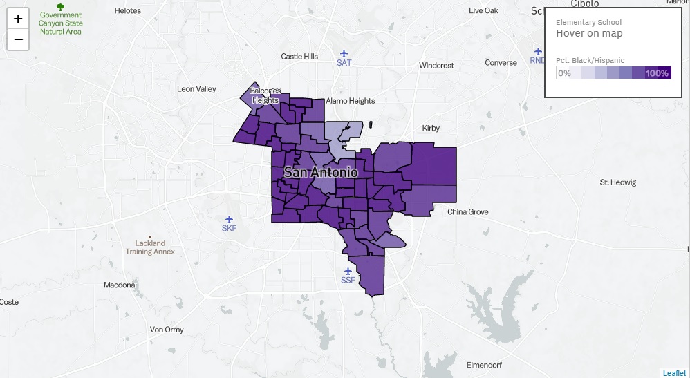 Vox maps show how segregated San Antonio-area schools are