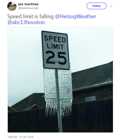 Houston reacts to wintry weather as roads ice over and temperatures drop