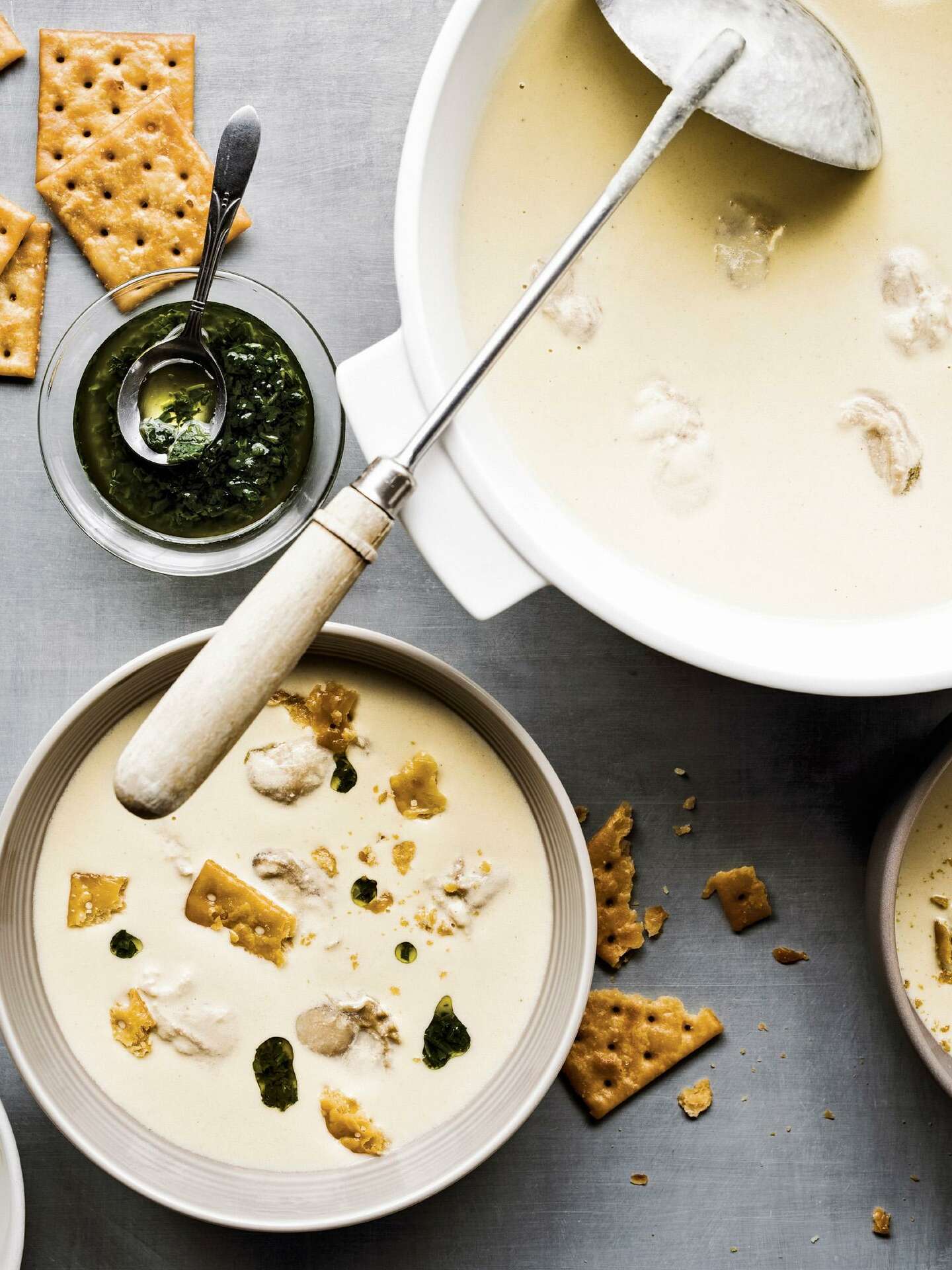 Recipe: East Coast Oyster Stew with Twice-Fried Saltines and Charred ...
