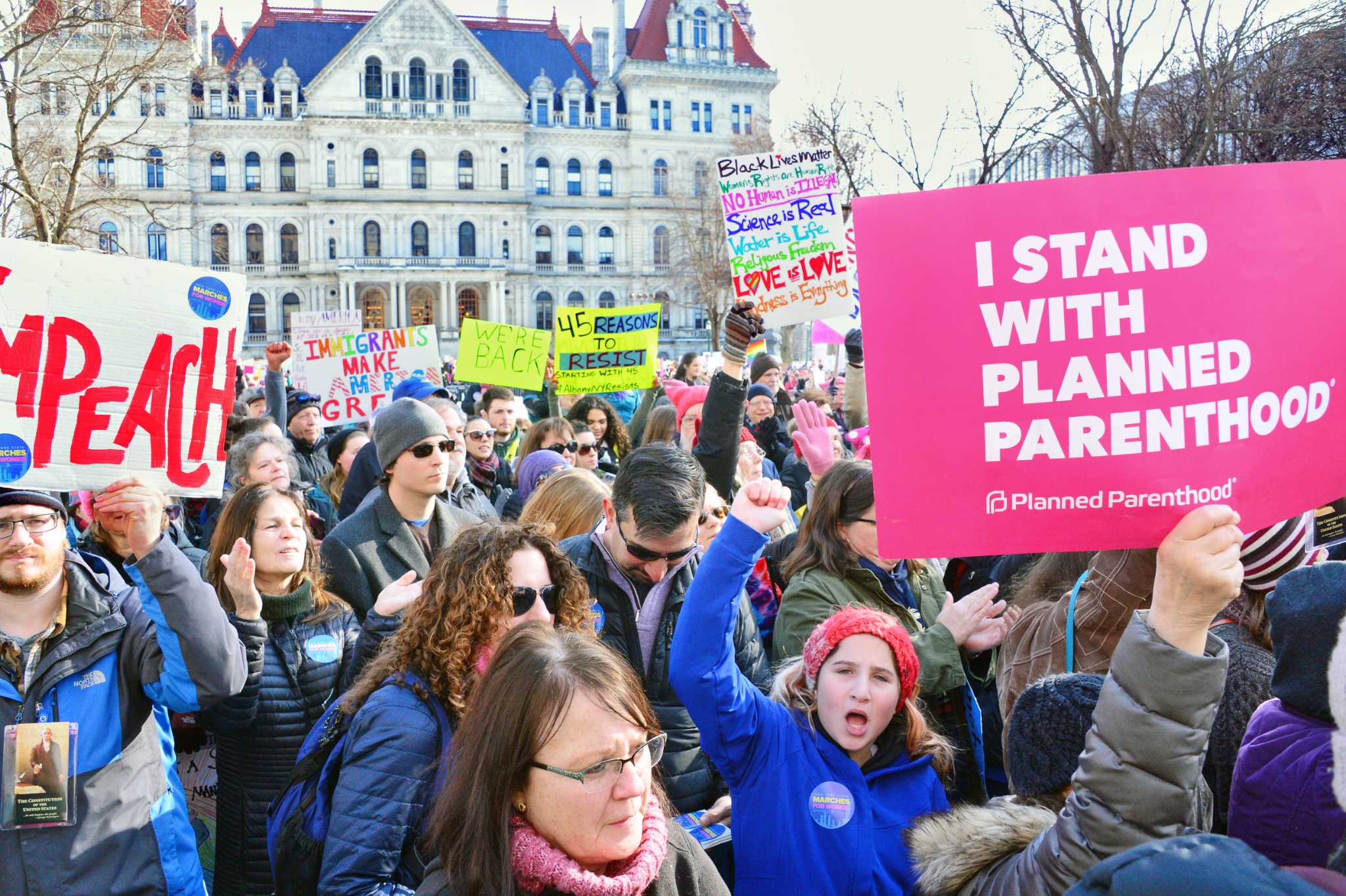 A year later, protesters return to the streets for Women's March