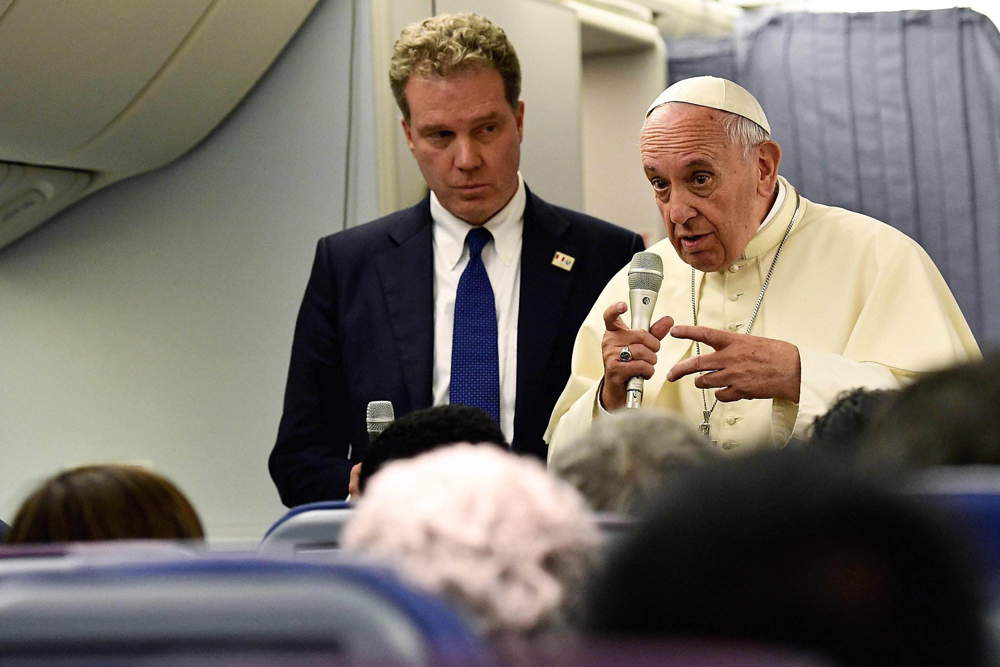 Pope apologizes to sex abuse victims, but backs bishop