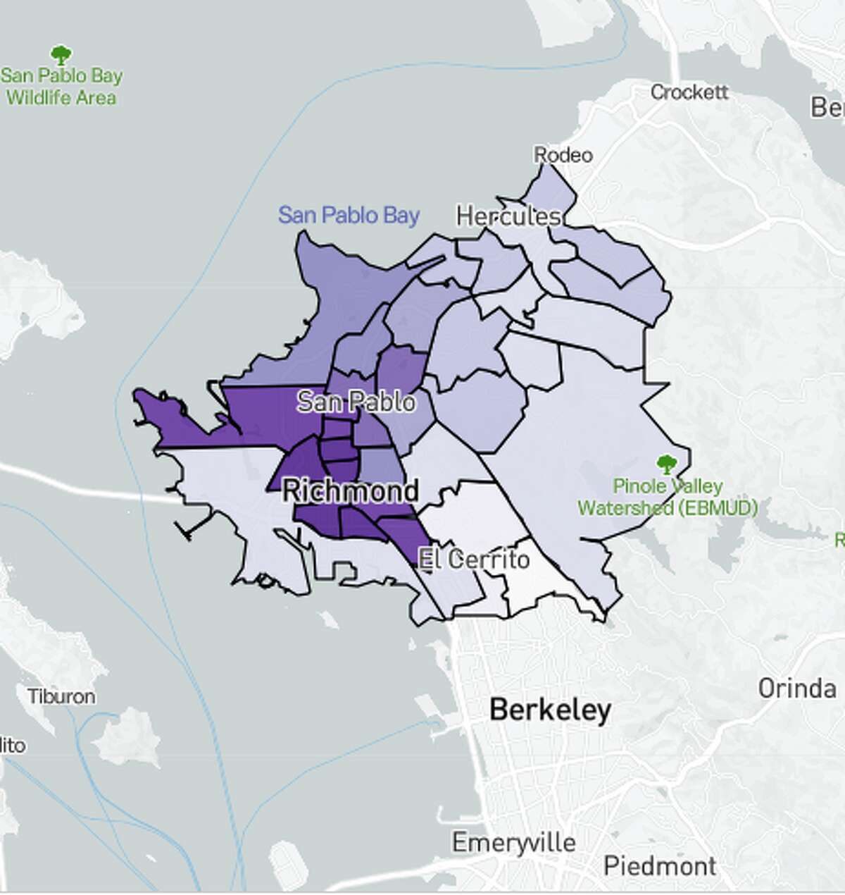 Maps show the segregation within Bay Area school districts
