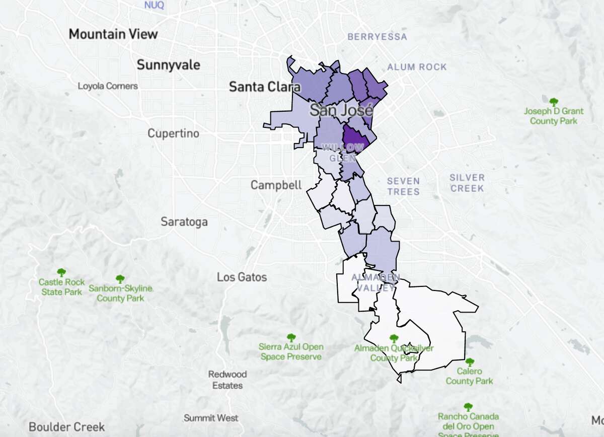 Maps show the segregation within Bay Area school districts