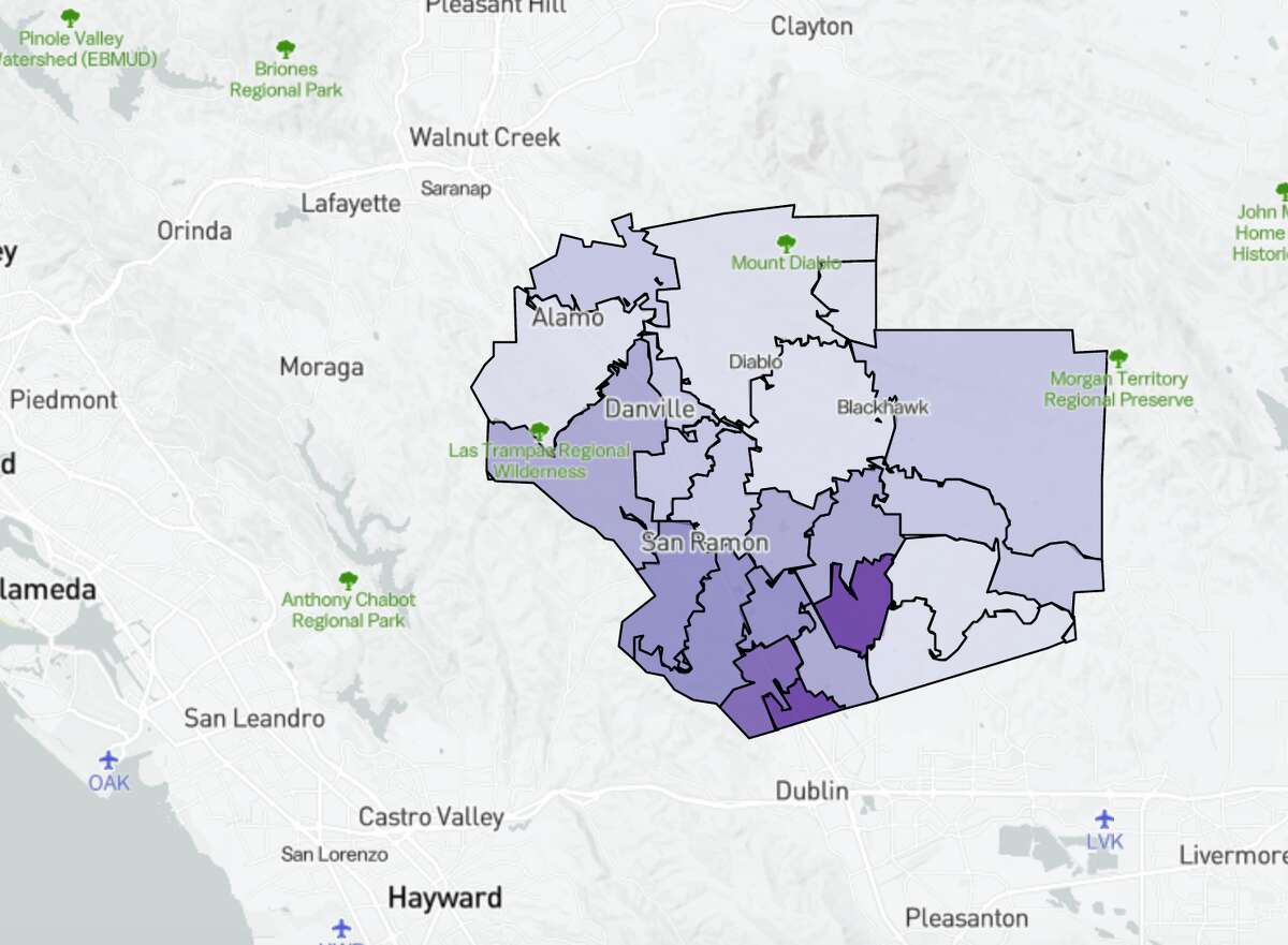 Maps show the segregation within Bay Area school districts