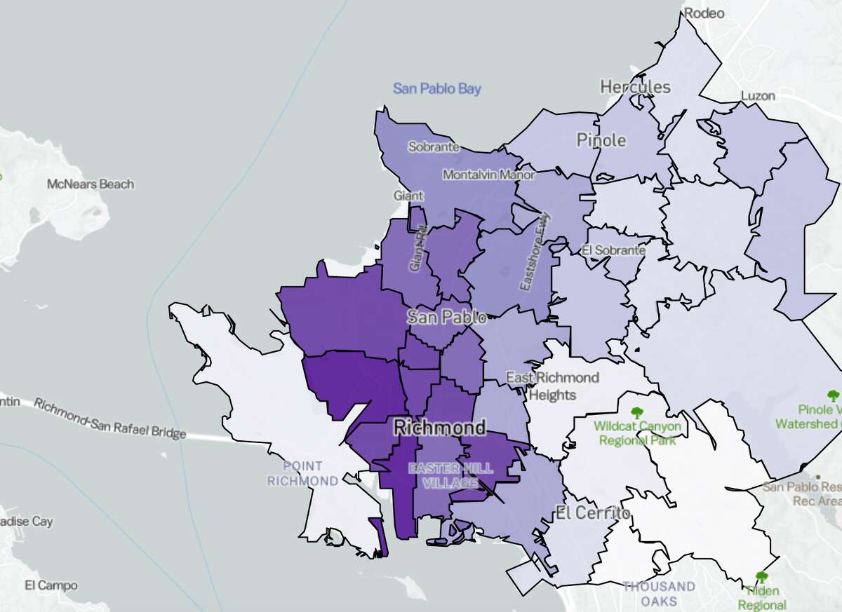 Maps show the segregation within Bay Area school districts