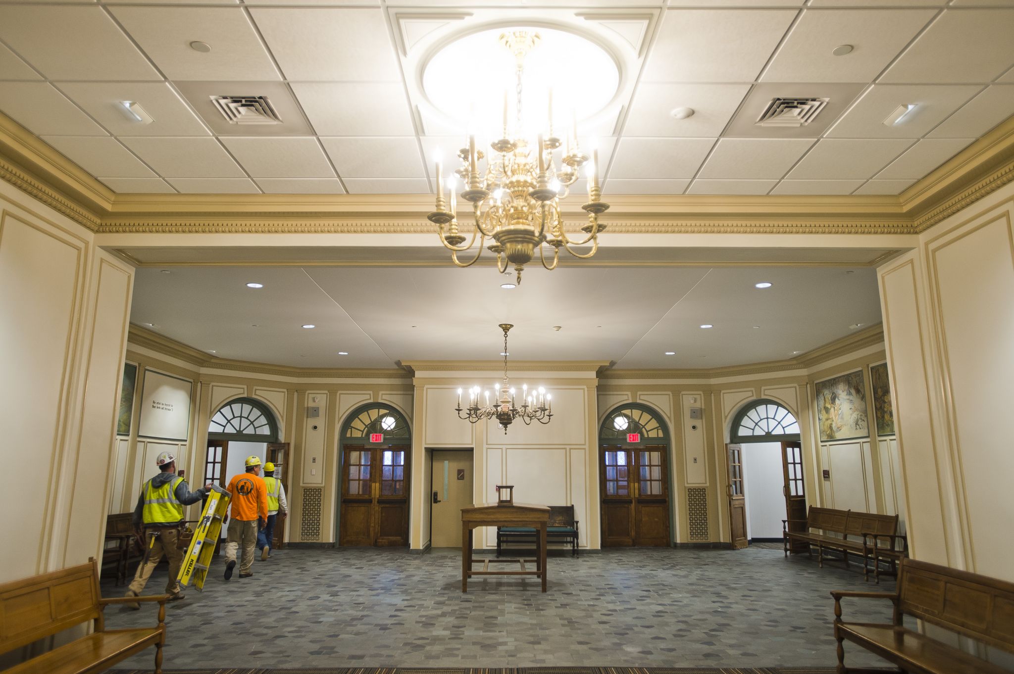 Courthouse work continues, district court returns