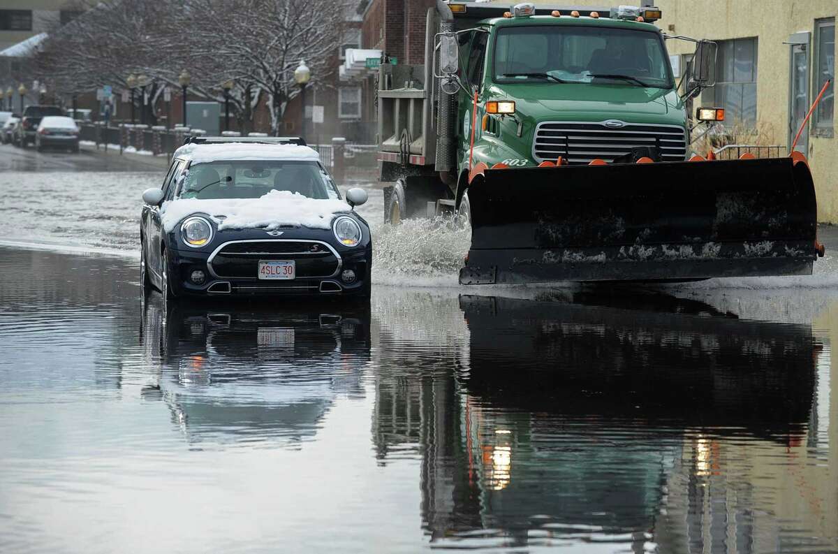 Flooding closes Water Street in Norwalk-has been reopened