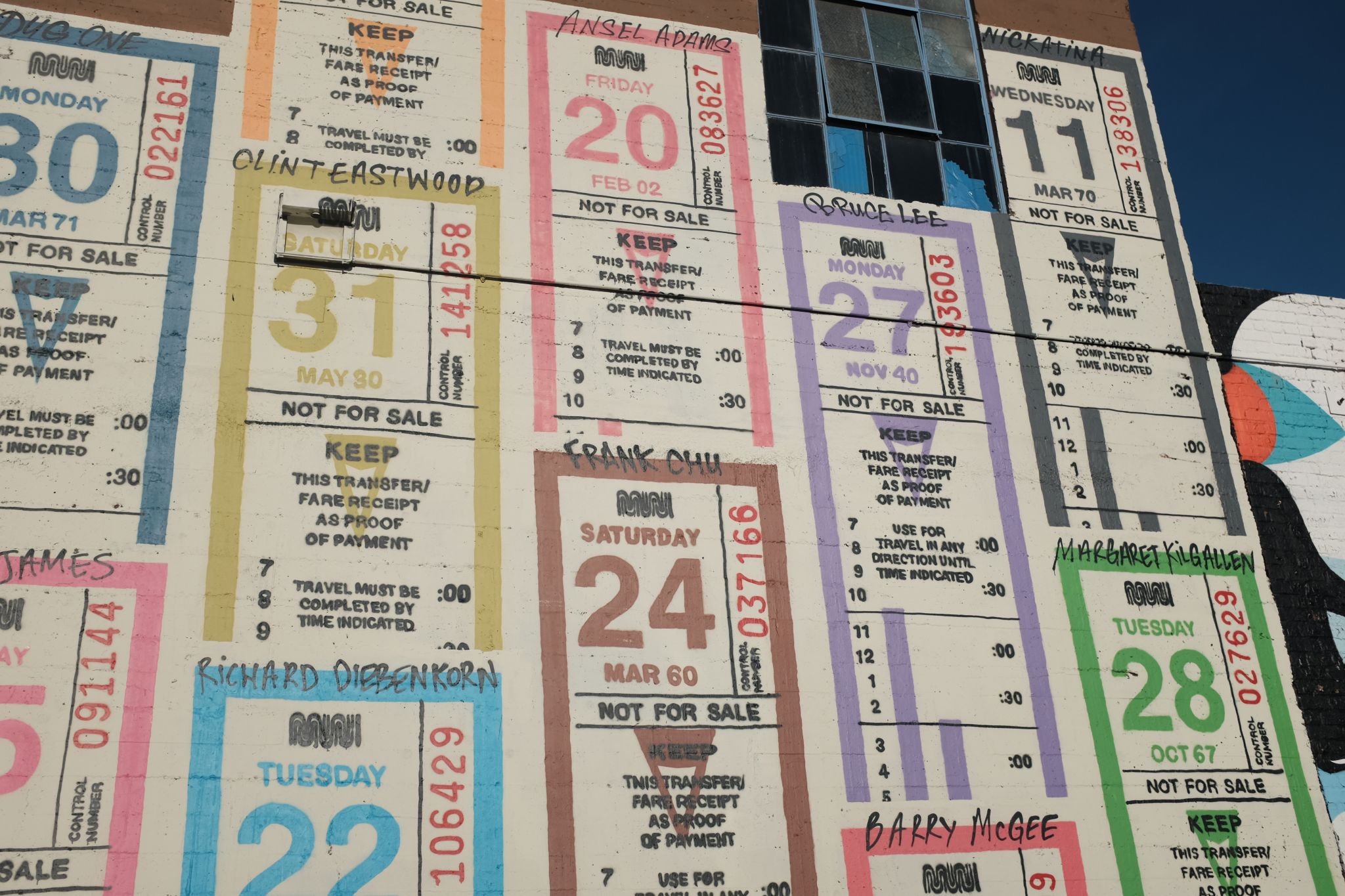 The 26 people who are cool enough for Muni ticket mural glory