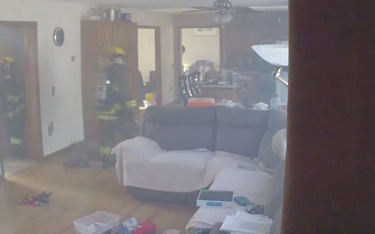 Security camera catches dog start house fire by turning on stove