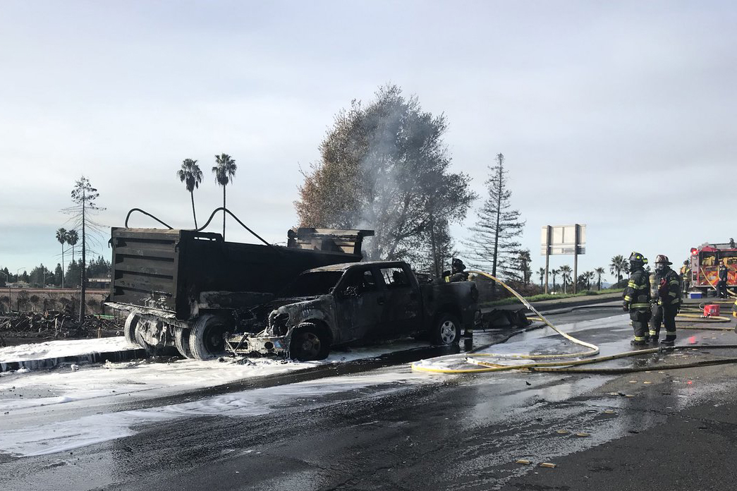 Fiery crash in Santa Rosa sends 6 to hospital, damages 10 cars