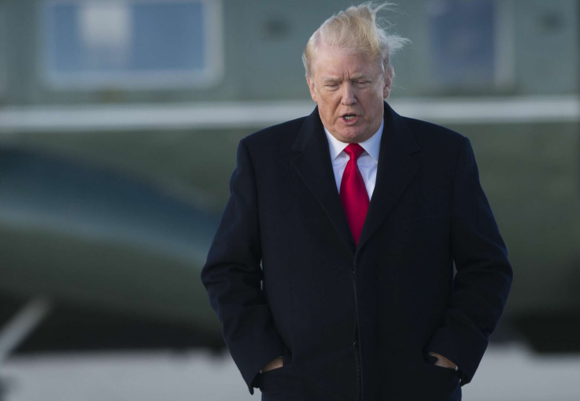 Strange video of Donald Trump's gravity-defying hair goes viral