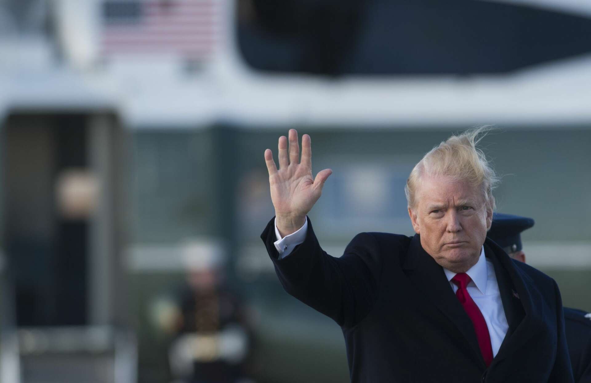 Strange video of Donald Trump's gravity-defying hair goes viral