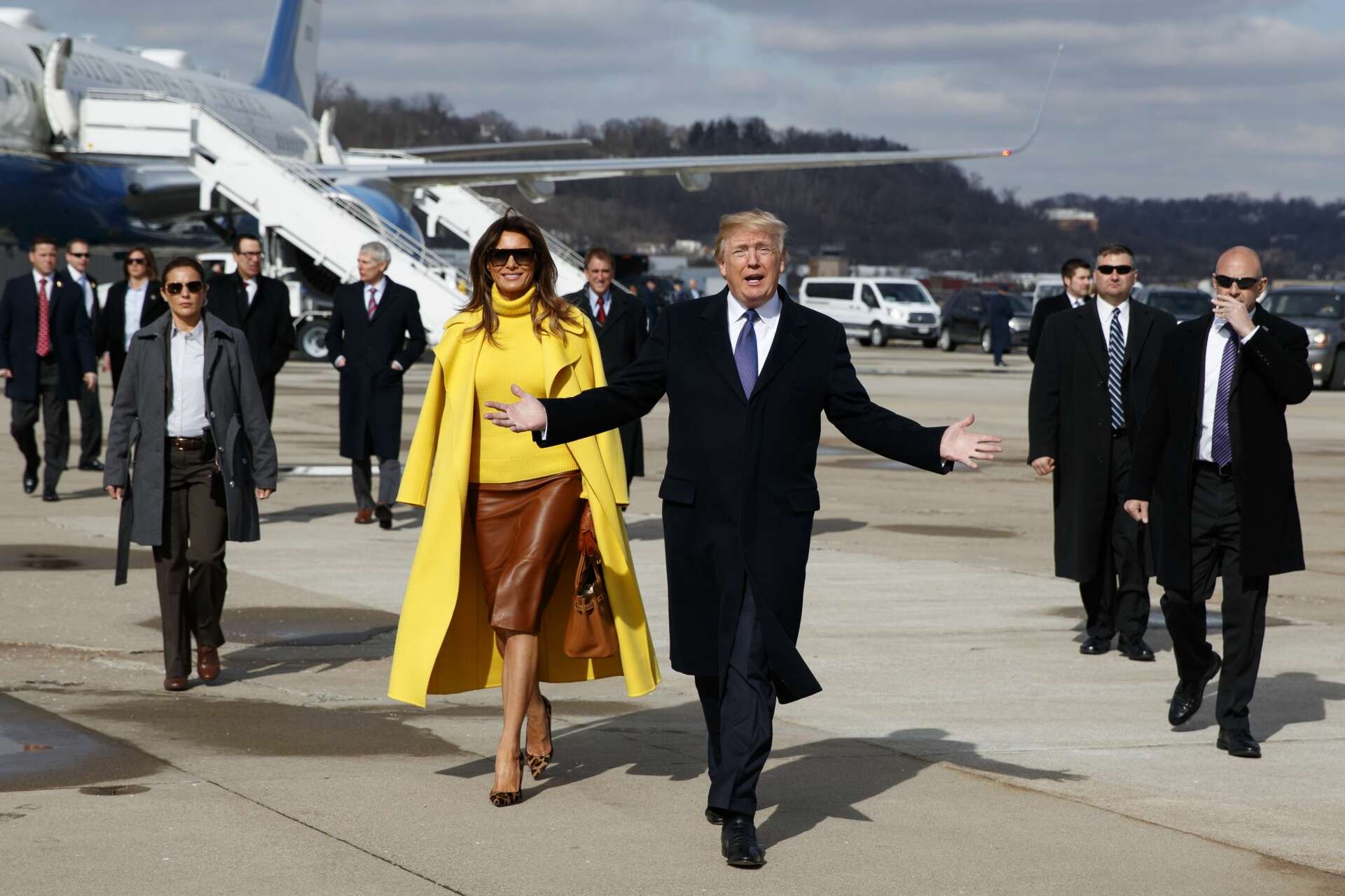 Strange video of Donald Trump's gravity-defying hair goes viral