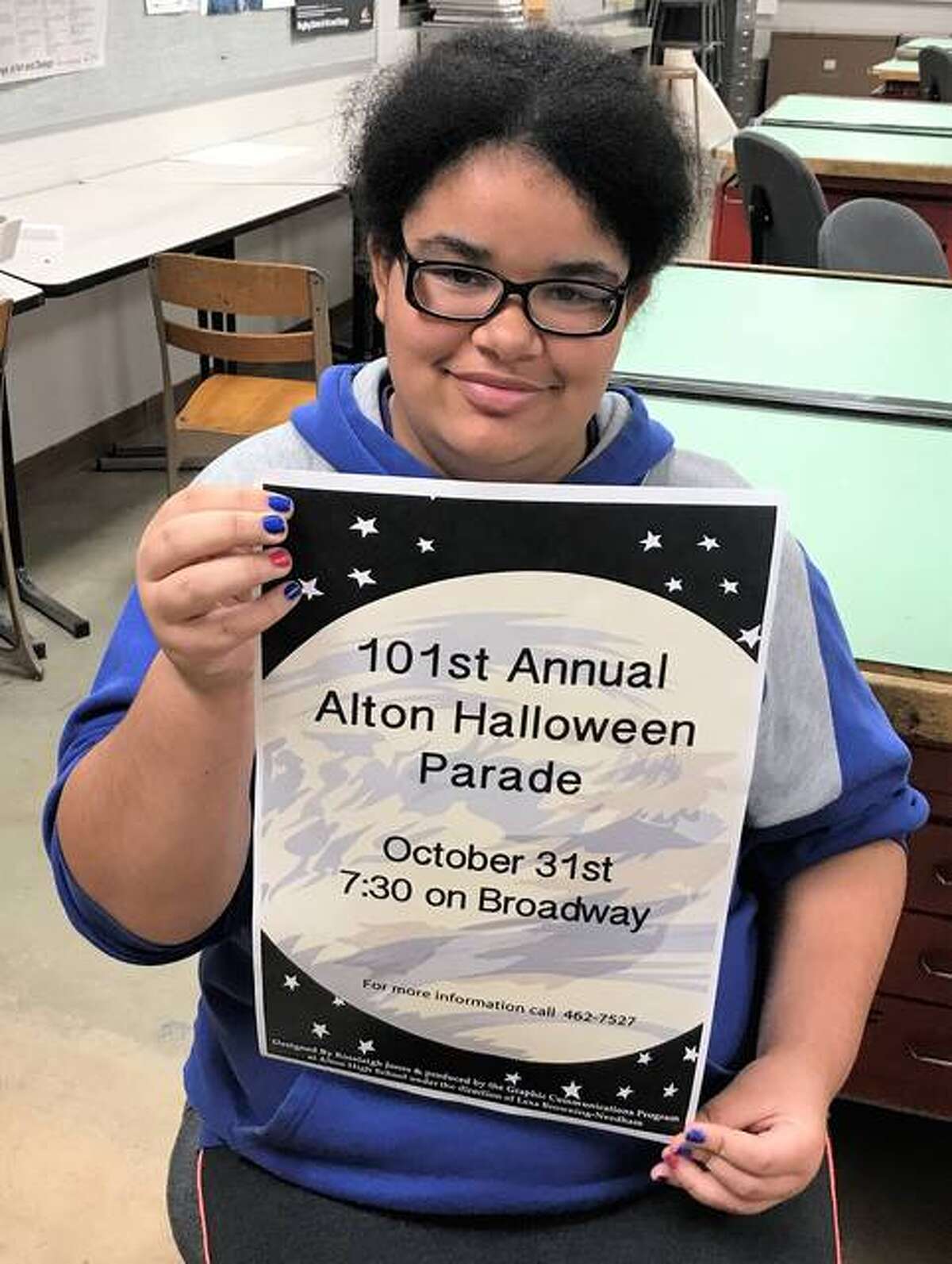 AHS freshman sweeps Halloween Parade poster contest with bold design