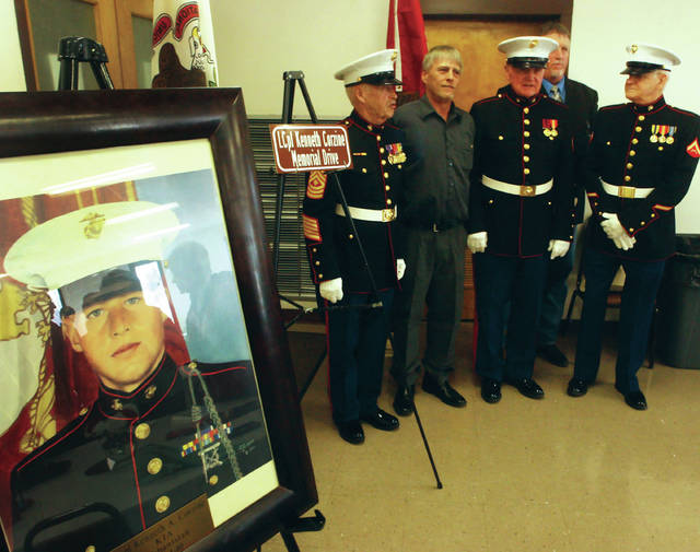 Fallen Marine Lance Cpl. Kenneth Corzine honored with Route 140 dedication
