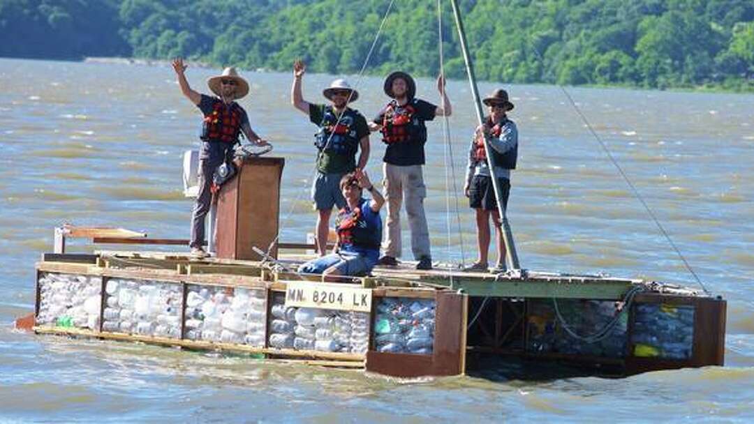 6 men and a raft of trash: Recycled Mississippi crew floats through