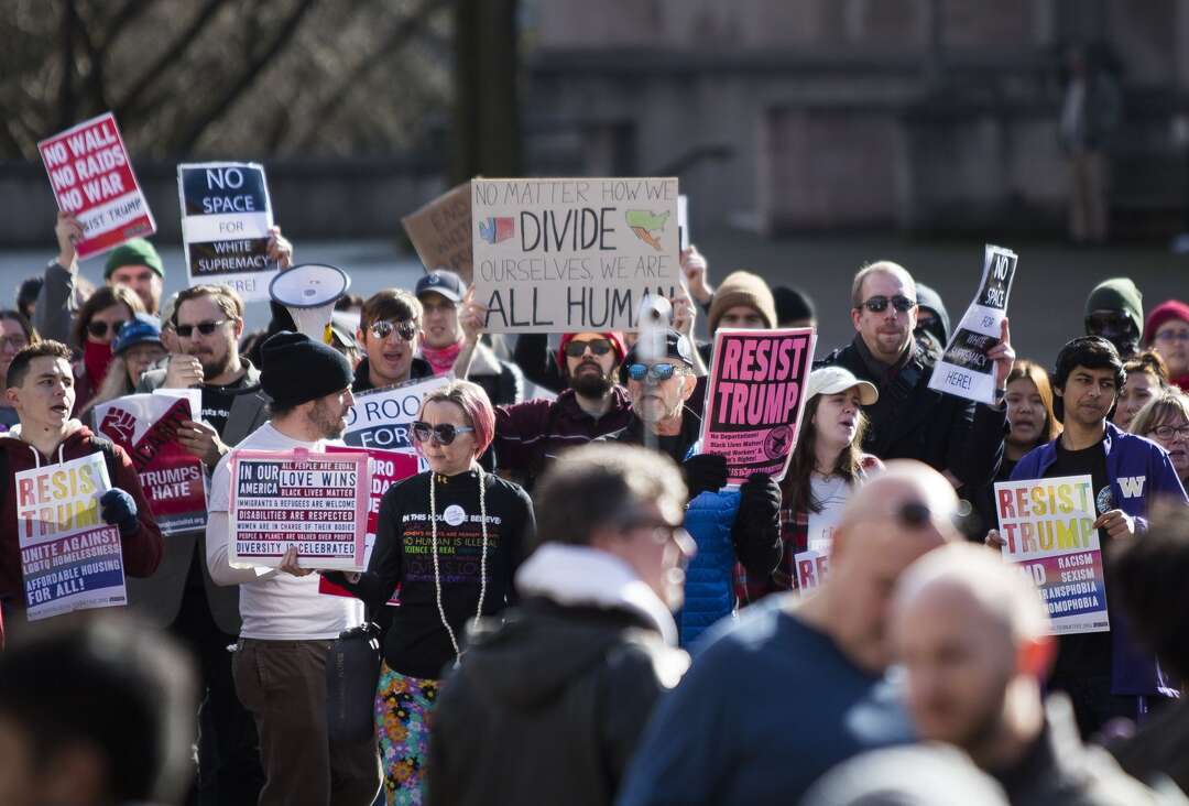 At least 5 arrested after skirmishes at UW rally, protest