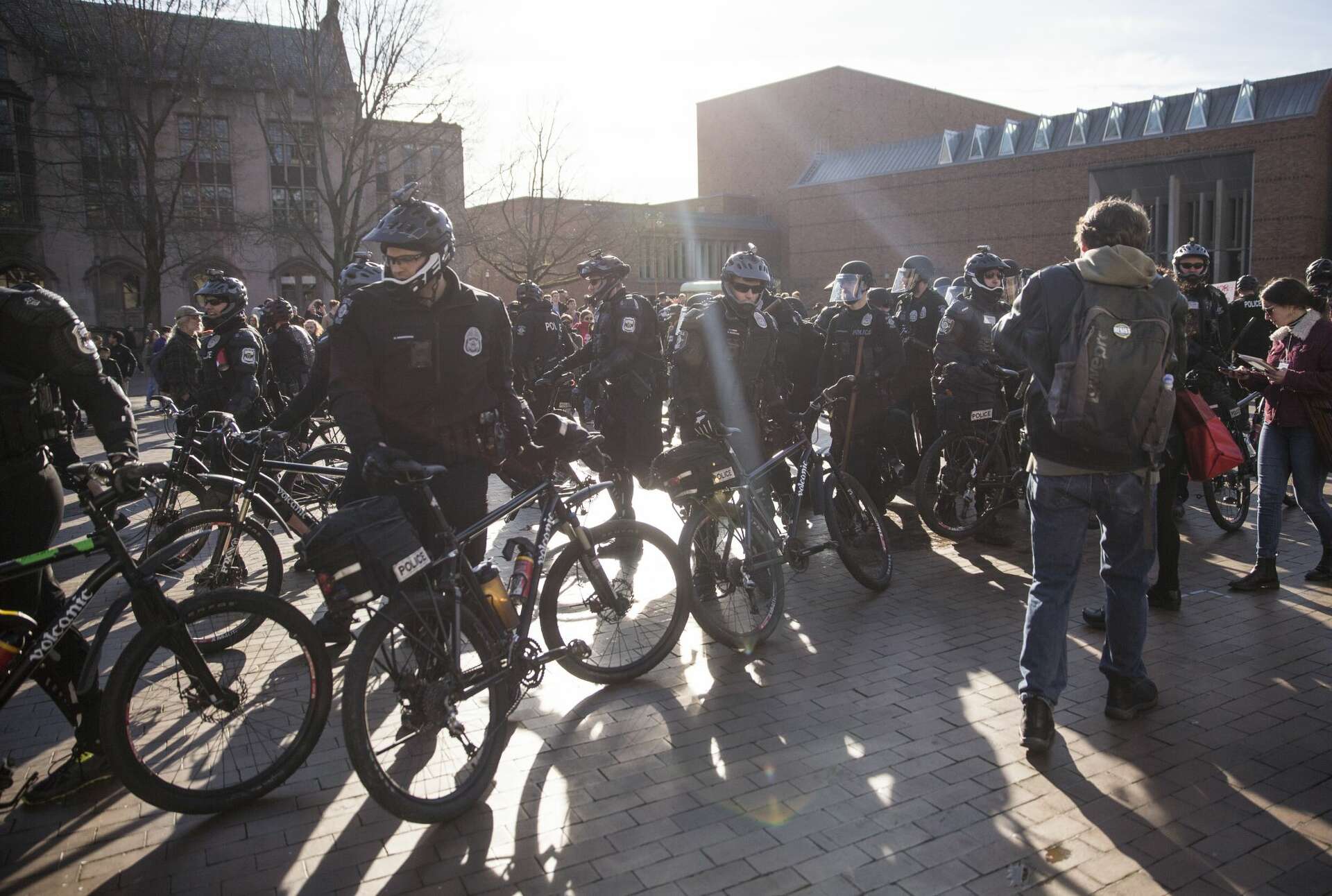 At least 5 arrested after skirmishes at UW rally, protest