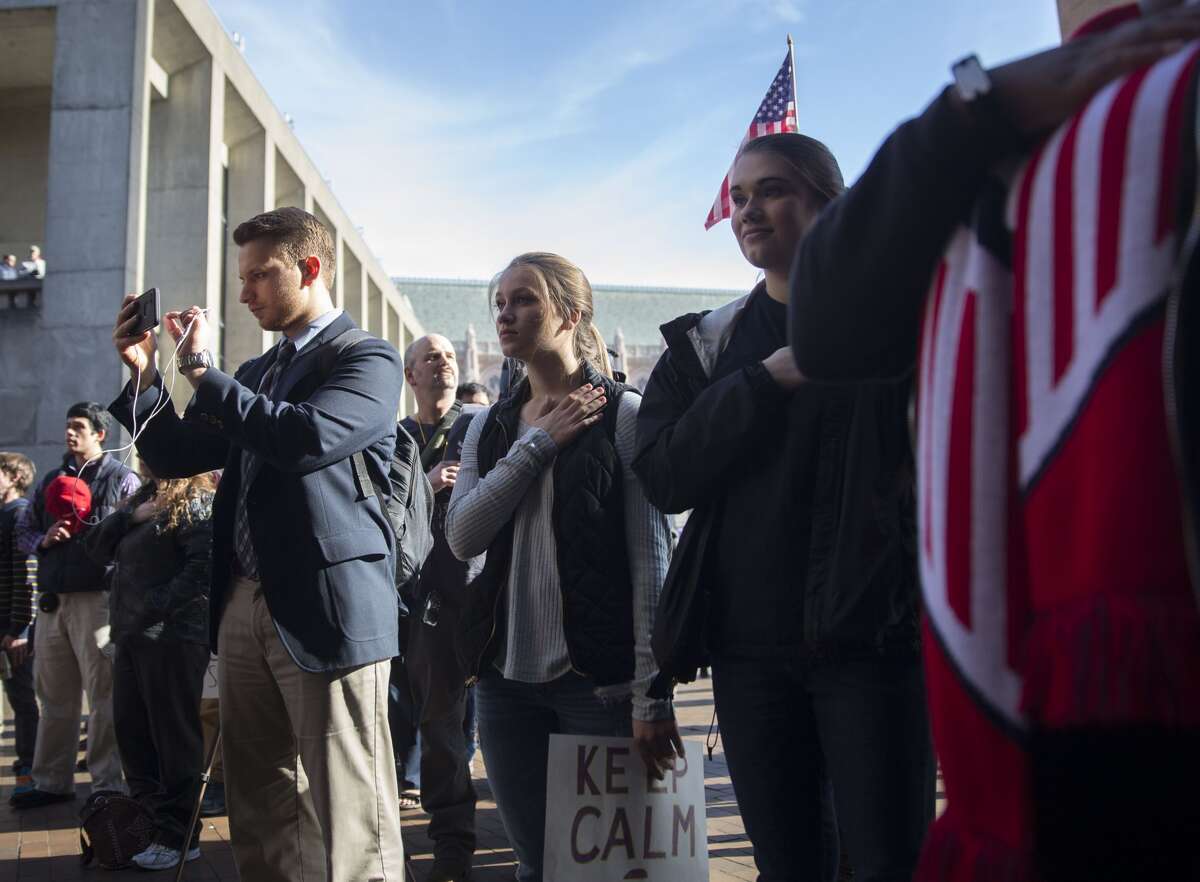 At least 5 arrested after skirmishes at UW rally, protest
